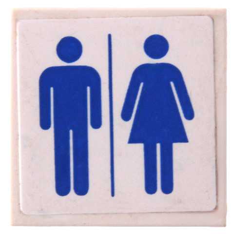 Lego Restroom Sign
