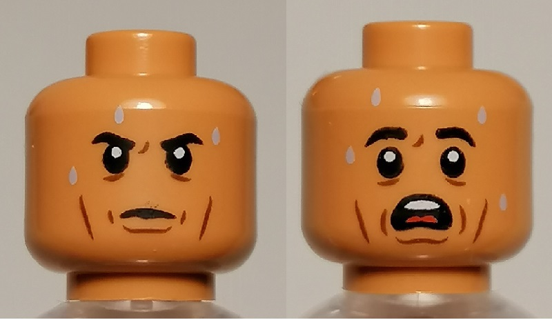 Lego Scared Black Man LEGO® Mini Pop Mini Doll Head
