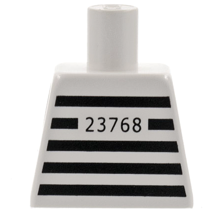 LEGO Minifigures - Lego (U) ~ Torso Jail Stripes with Number 23768 ...