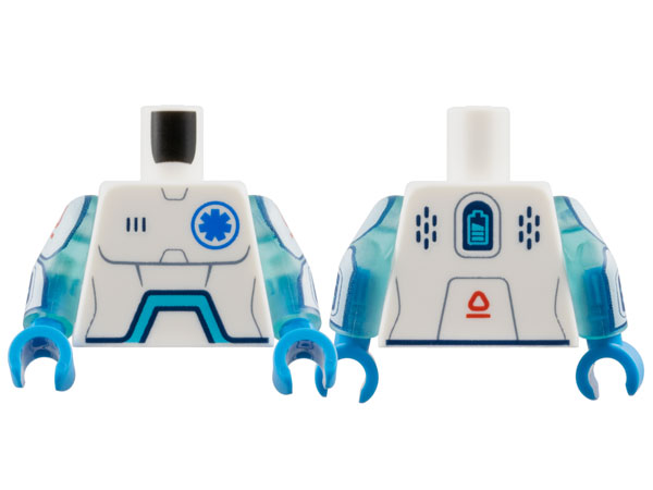 LEGO Minifigures - Lego (N) ~ Torso Robot with Sand Blue Panel Lines ...