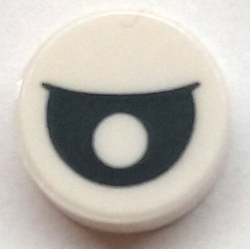 LEGO Basic Bricks - Parts NEW - White Tile Round 1 x 1 with Black Eye ...