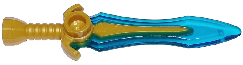 Part 1996pb01 : Minifigure, Weapon Sword with Stud with Molded Trans ...