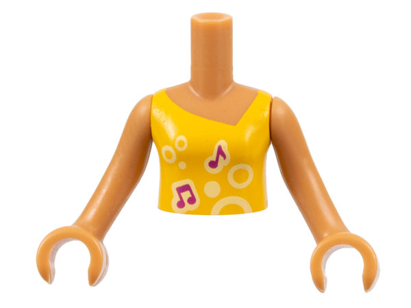 Part FTGpb012c01 : Torso Mini Doll Girl Bright Light Orange Vest Top ...