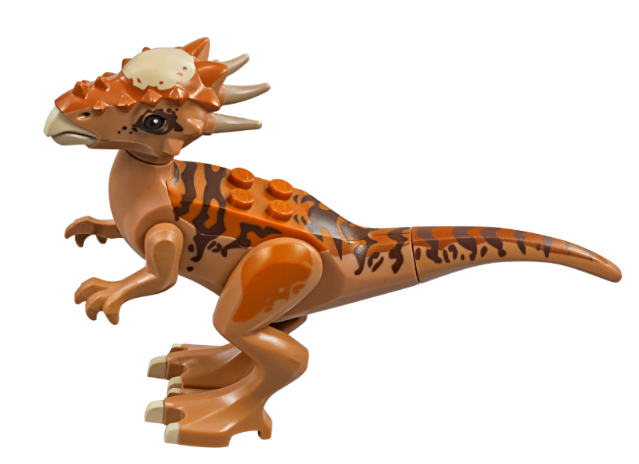 Part Styg01 : Dinosaur Stygimoloch with Dark Orange Back and Dark Brown ...