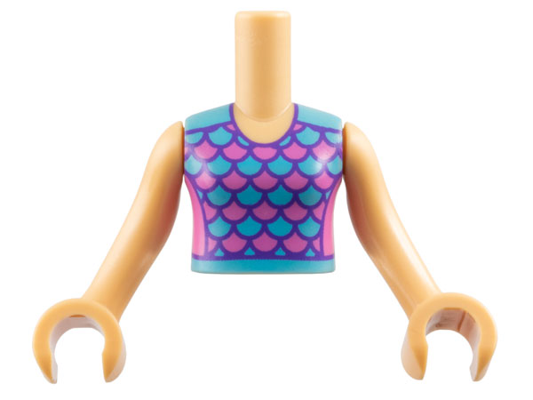 Part FTGpb415c01 : Torso Mini Doll Girl Dark Pink and Medium Azure Top ...