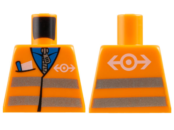 LEGO Minifigures - Lego Used - Torso Safety Vest with Reflective ...