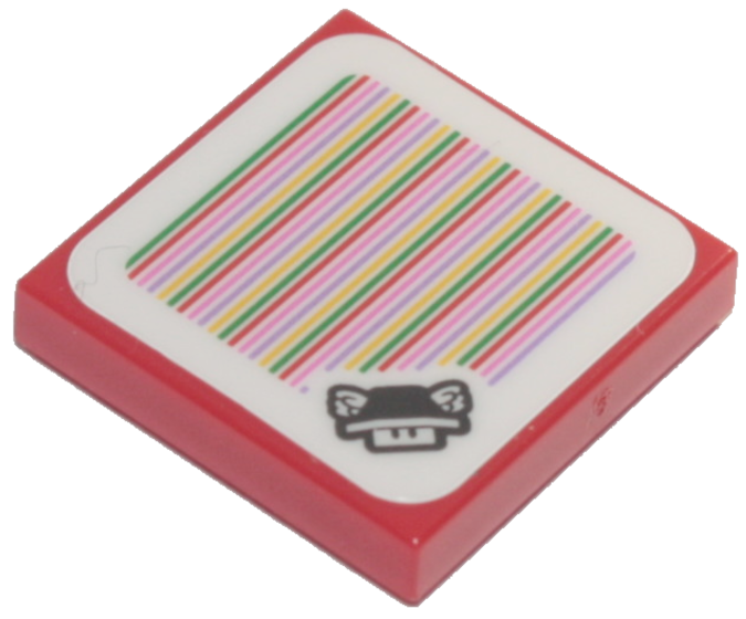 LEGO Basic Bricks - Lego NEW - Tile 2 x 2 with Super Mario Scanner Code ...