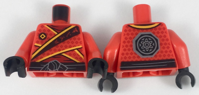 Part 973pb3048c01 : Torso Ninja Tunic with Dark Red Diamonds, Bright ...