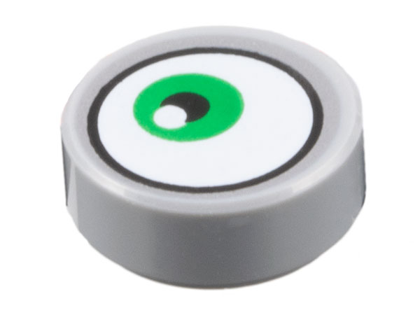 LEGO Basic Bricks - Lego NEW - Tile Round 1 x 1 with White Eye with Off ...