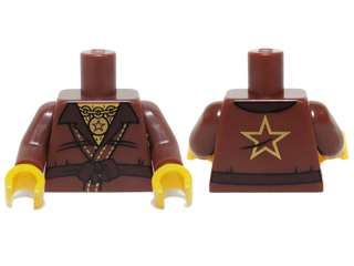 Part 973pb1829c01 : Torso Ninjago Robe with Open Shirt Collar, Belt ...