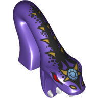 Part 98154pb03 : Minifigure, Head, Modified Snake Long Neck with Open Mouth with Red Eyes ...